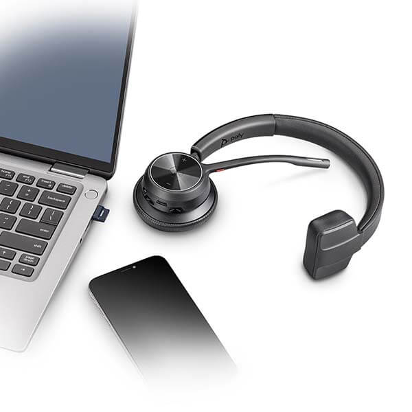 Poly Voyager 4310 UC Wireless Headset, Microsoft Teams, USB-C , 218473 ...